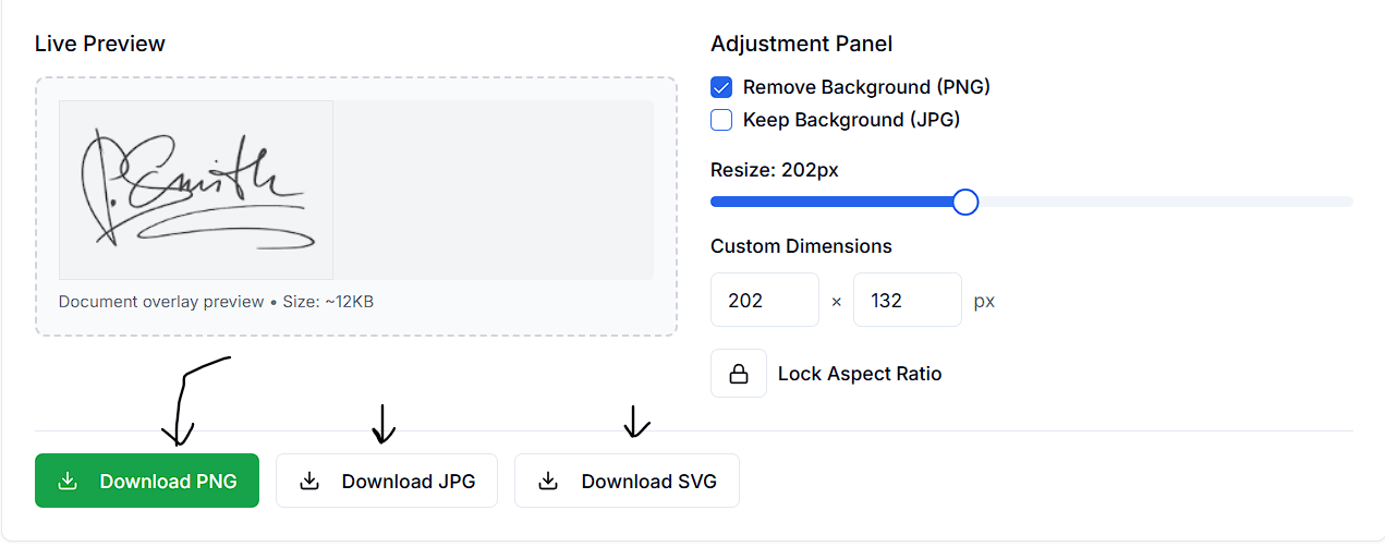 Free Signature Resizer for SSC/PAN/GATE | signaturereform.com