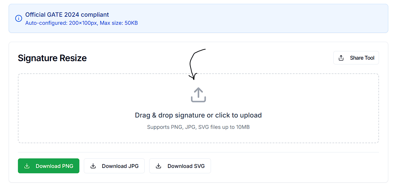 Free Signature Resizer for SSC/PAN/GATE | signaturereform.com